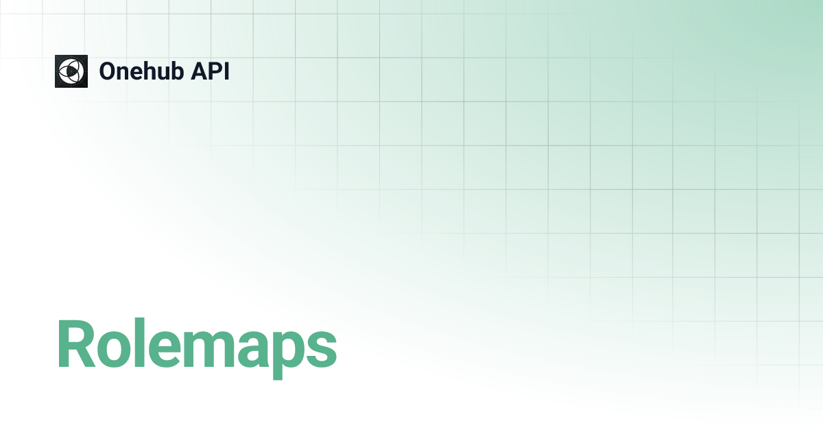 Rolemaps | Onehub API